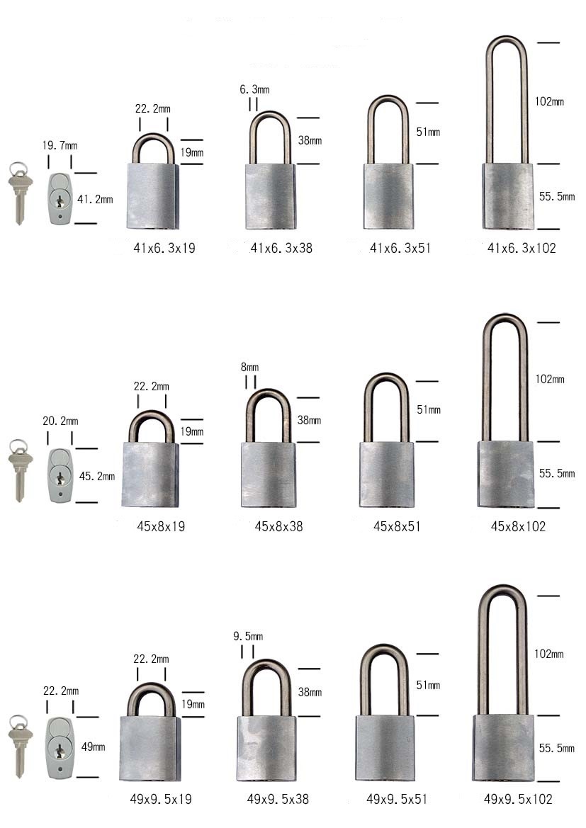 Padlock W/ removable core - D.W Taiwan