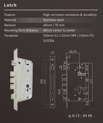 3D Face Smart Electronic Lockset - D.W Taiwan